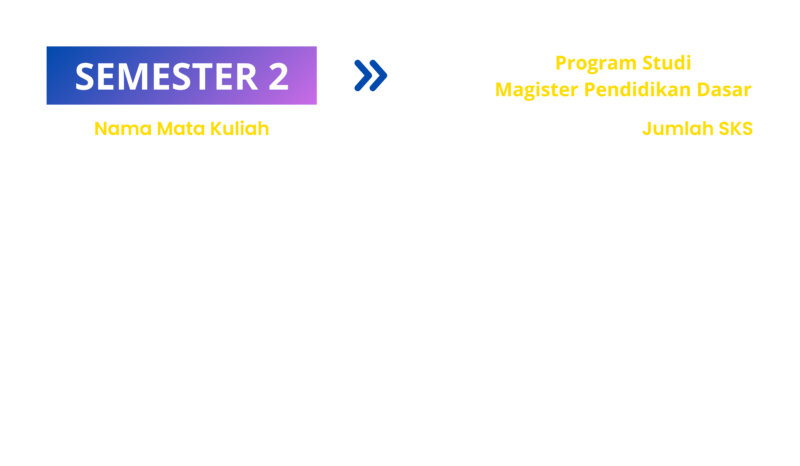 Sebaran Mata Kuliah – Pendidikan Dasar (S2)